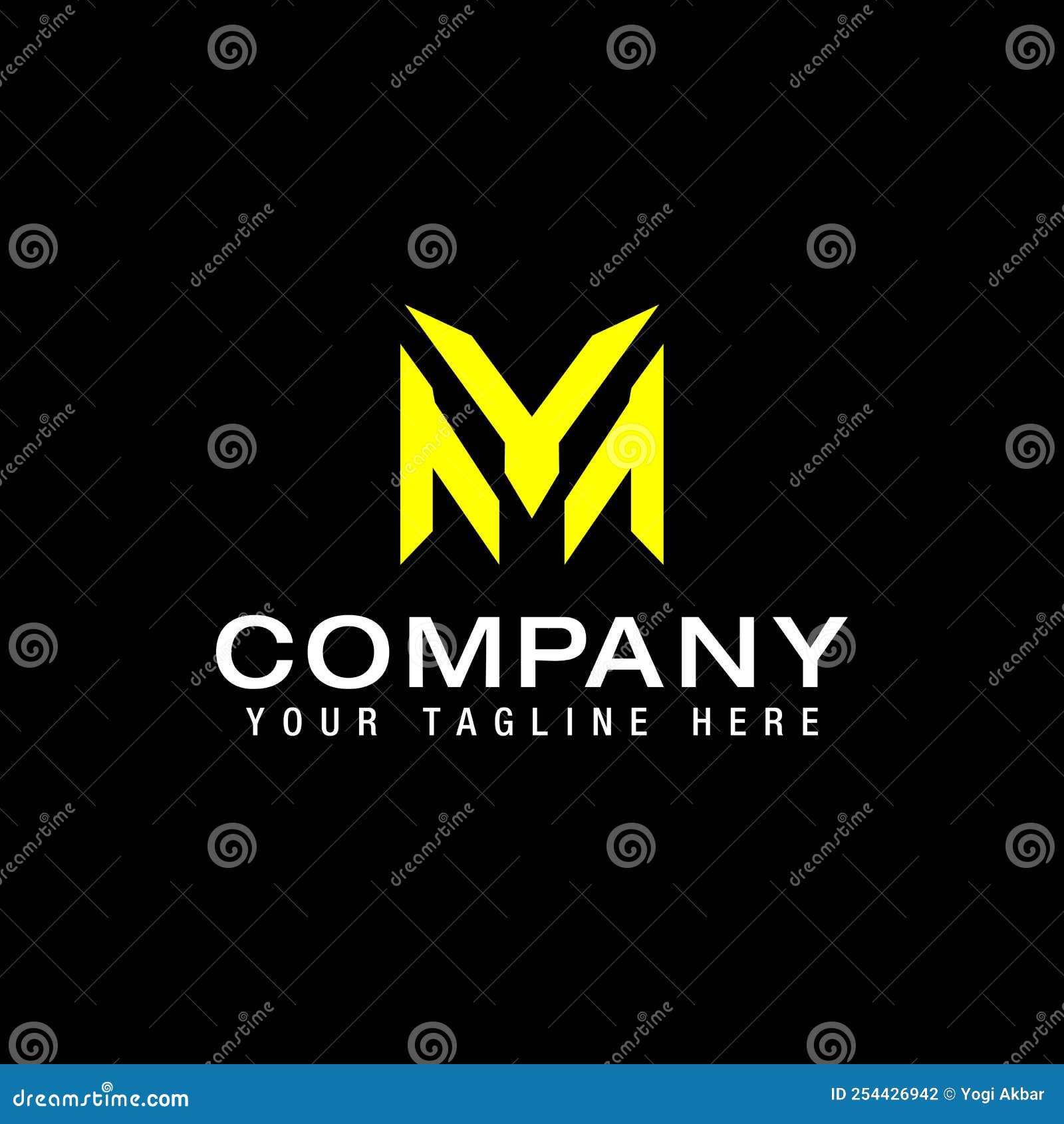 Y Letter YM Initial Logo Line Design Template Vector Stock Vector ...