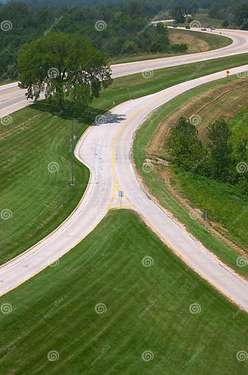 The Y in the Road stock image. Image of entry, line, entrance - 13607