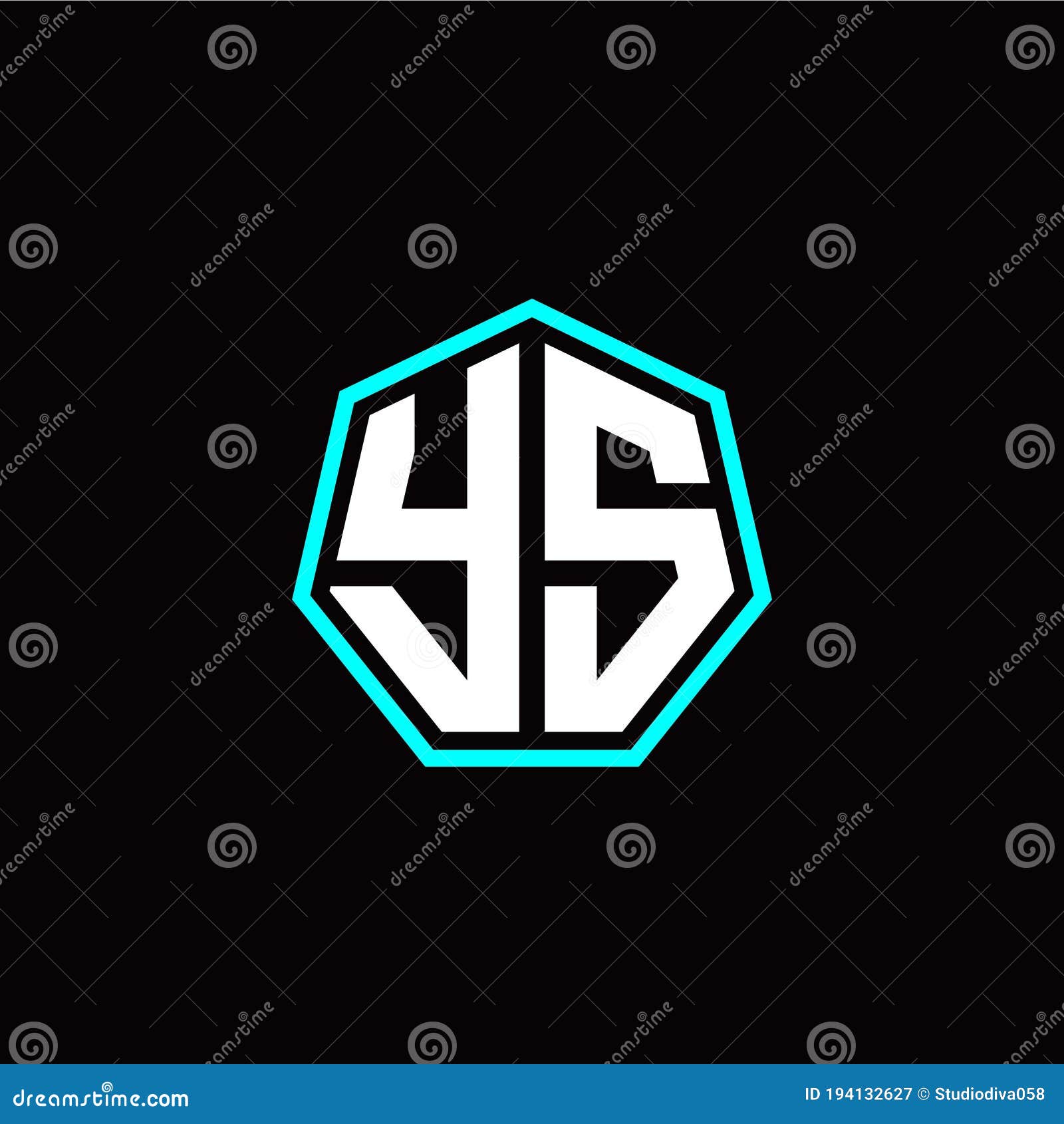 Y S Initials Modern Polygon Logo Template Stock Illustration ...