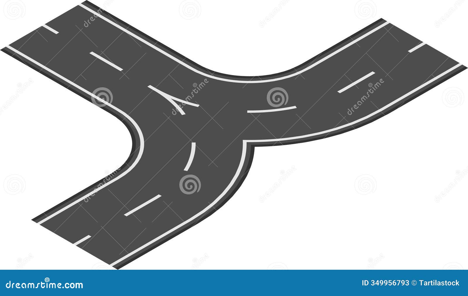 Highway Intersection/ Road Interchange With Roundabout Stock ...