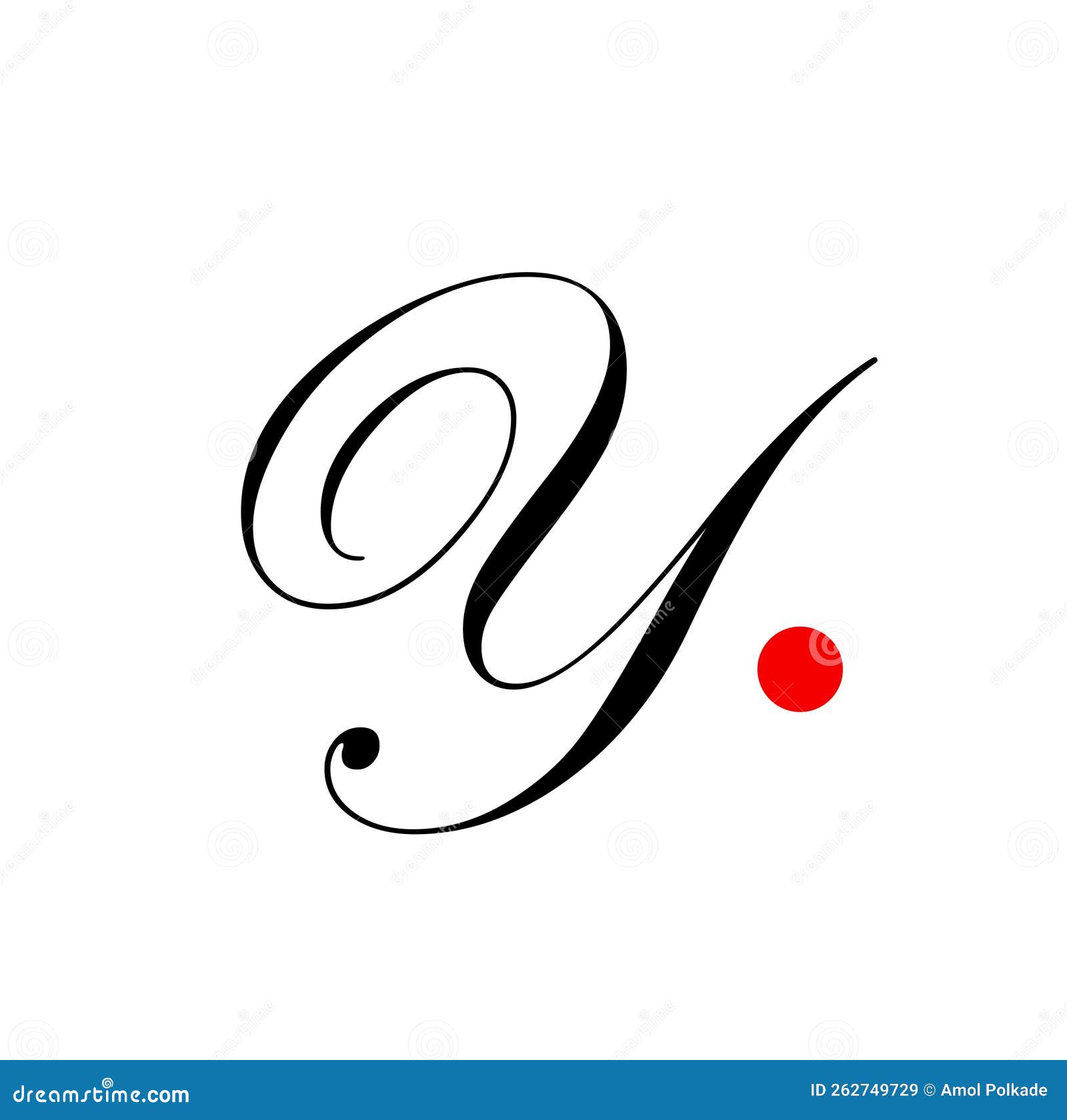 Y Swirl Monogram. Y Calligraphy Brand Name Icon Stock Vector ...