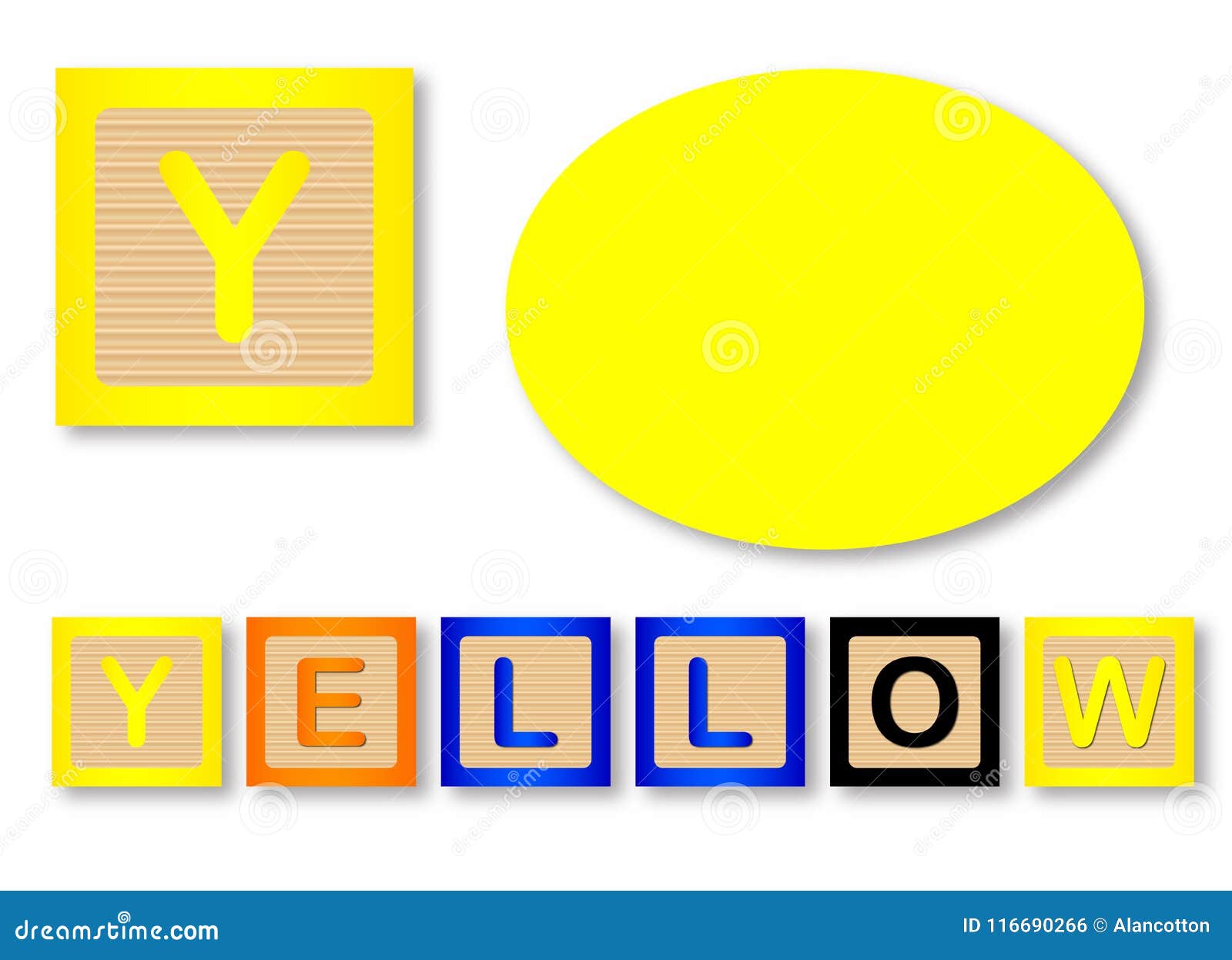 Y is for Yellow stock vector. Illustration of alphabet - 116690266
