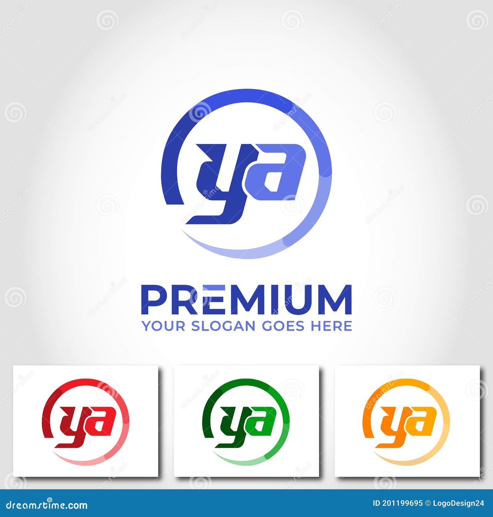 YA Alphabet Logo Design Concept Stock Vector - Illustration of black ...