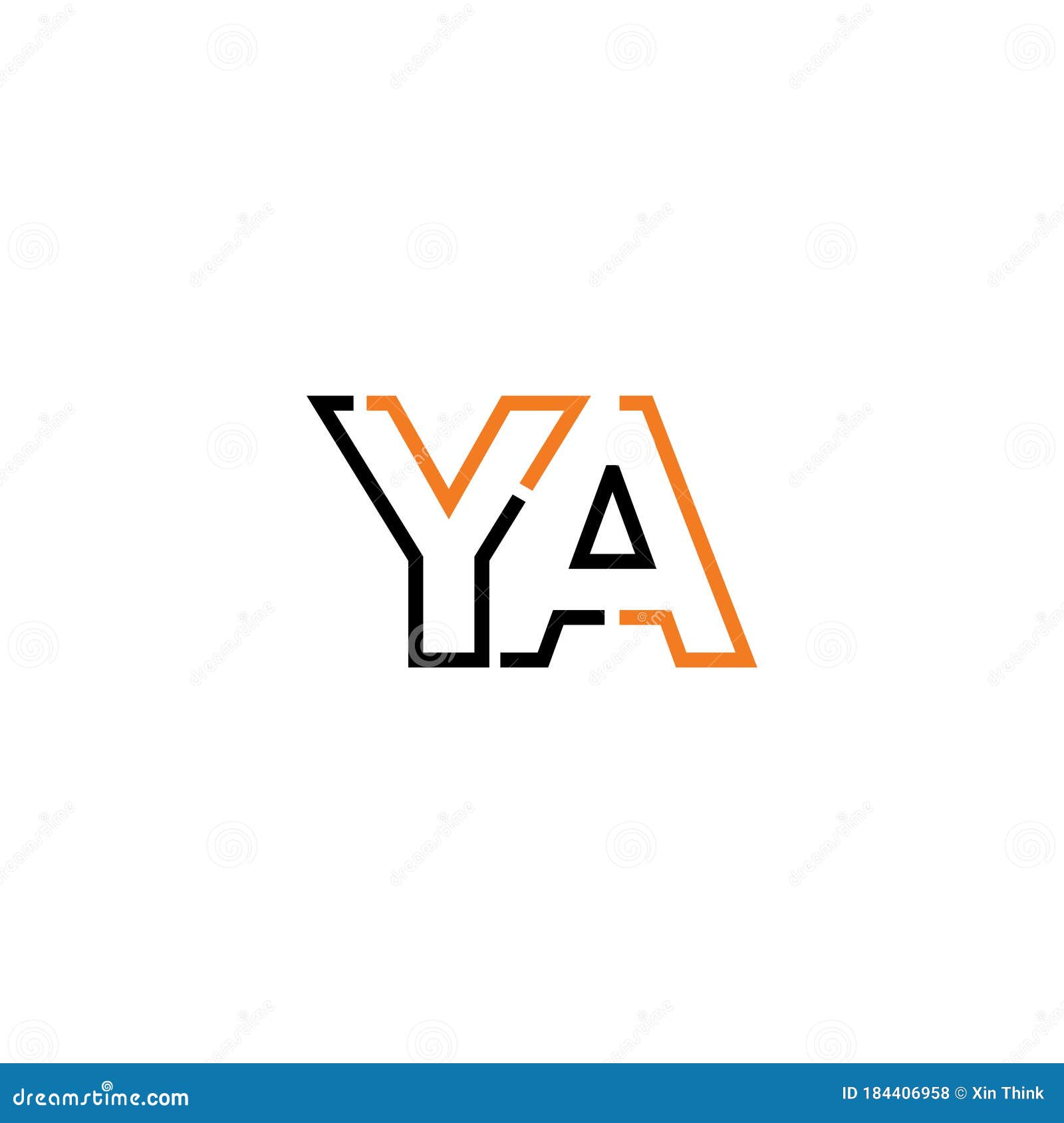 YA Letter Logo Icon Design Template Elements Stock Vector ...