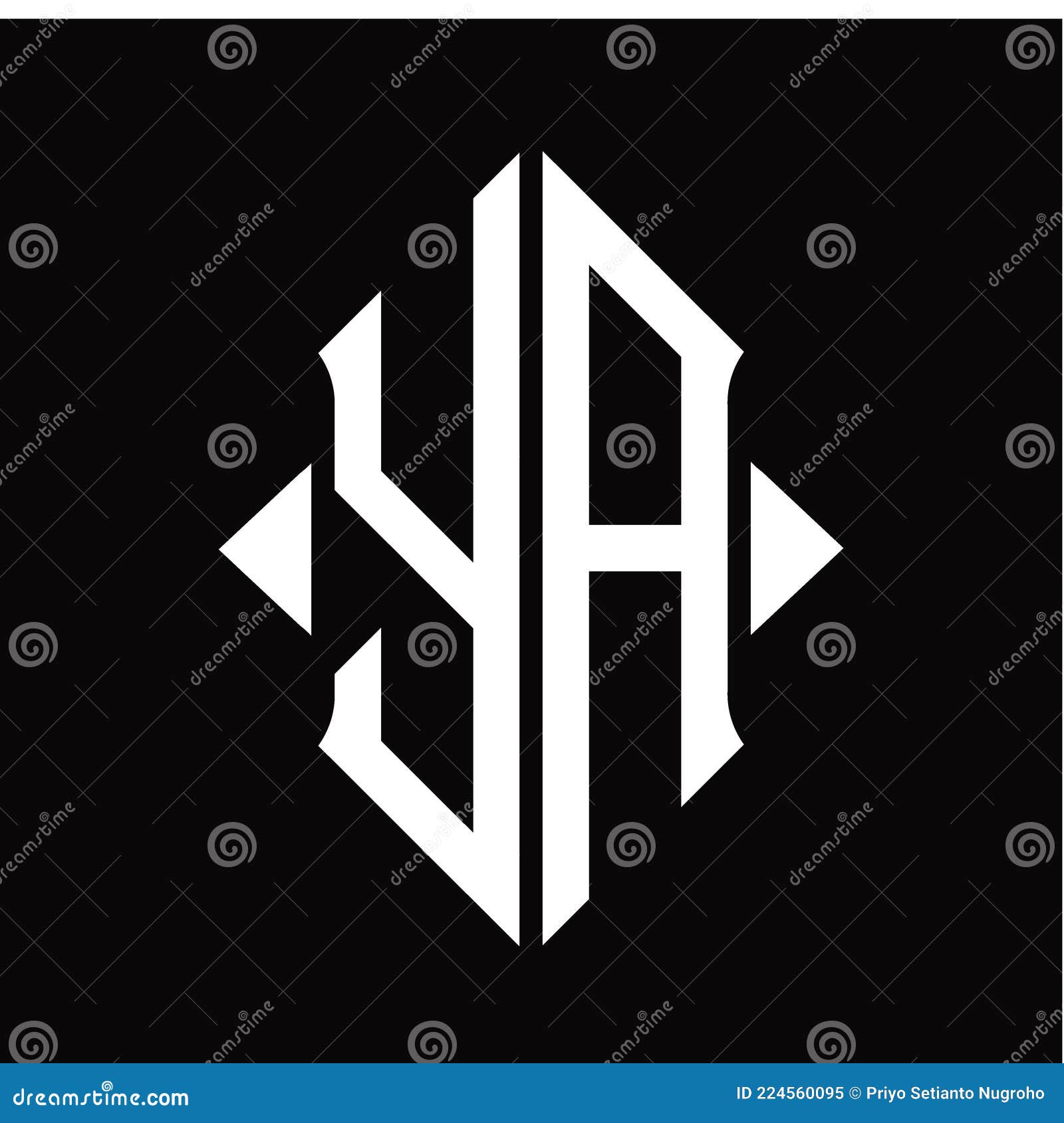 YA Logo Monogram with Shield Shape Isolated Design Template Stock ...