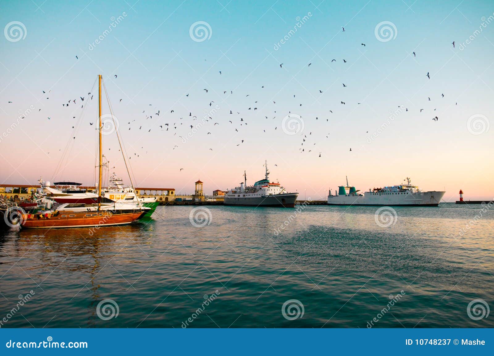 Yacht alongside the dock. stock image. Image of dock - 10748237