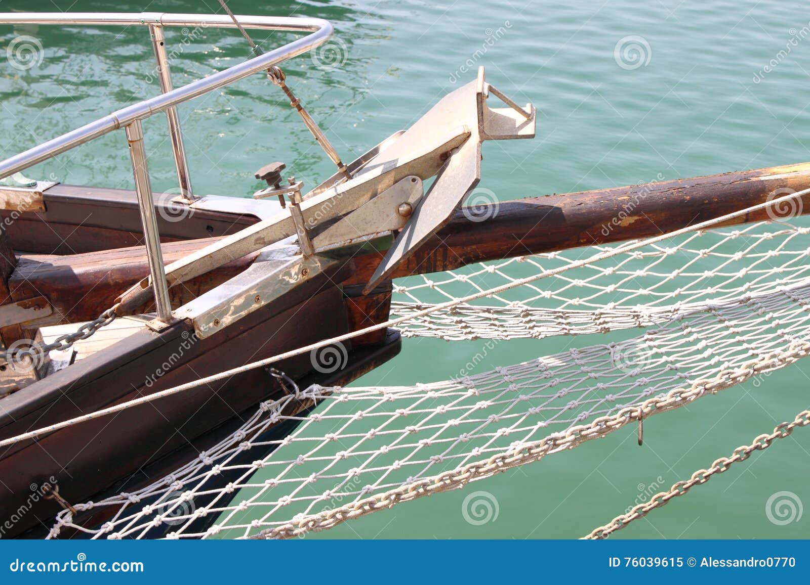 Yacht anchor stock image. Image of security, luxury, brown - 76039615