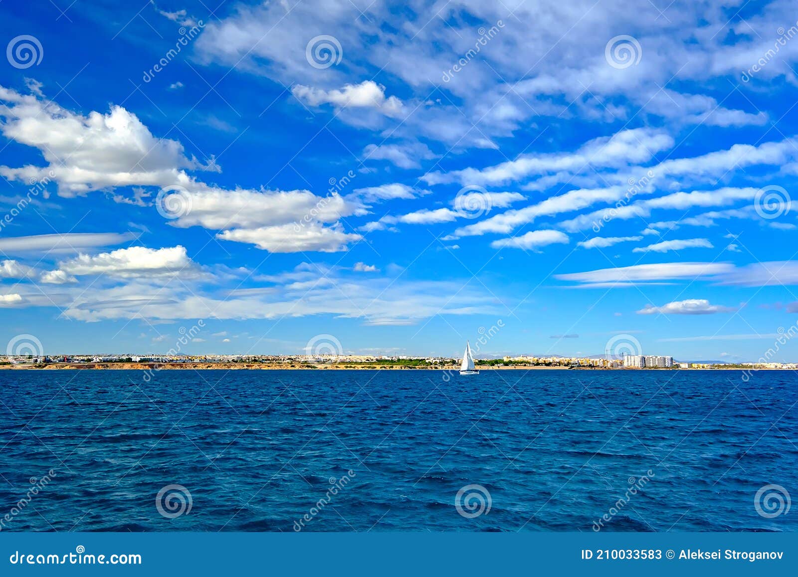 Yacht and Blue Water Sea in Spain Stock Image - Image of sport ...