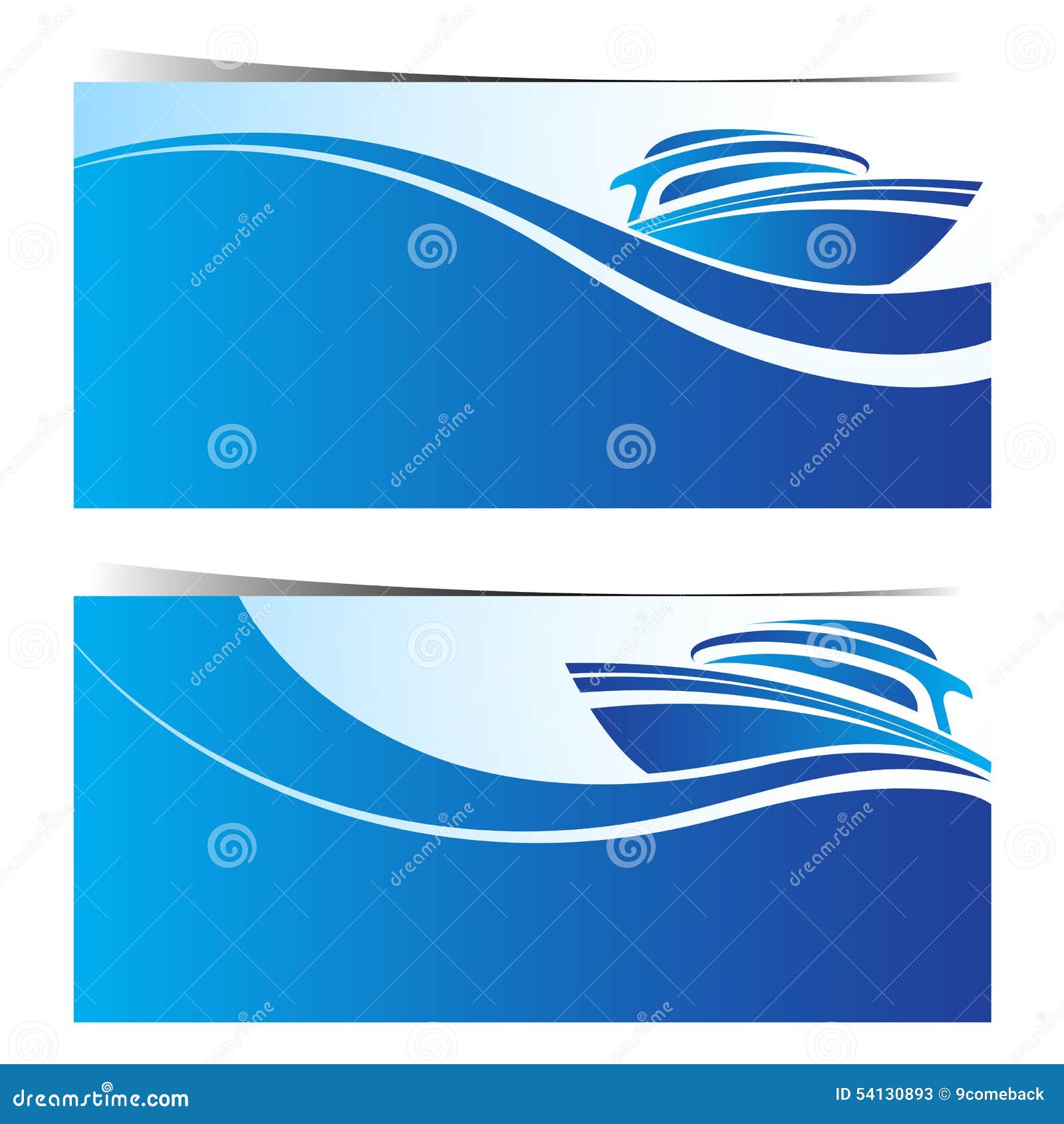Yacht boat banners stock vector. Illustration of nautical - 54130893