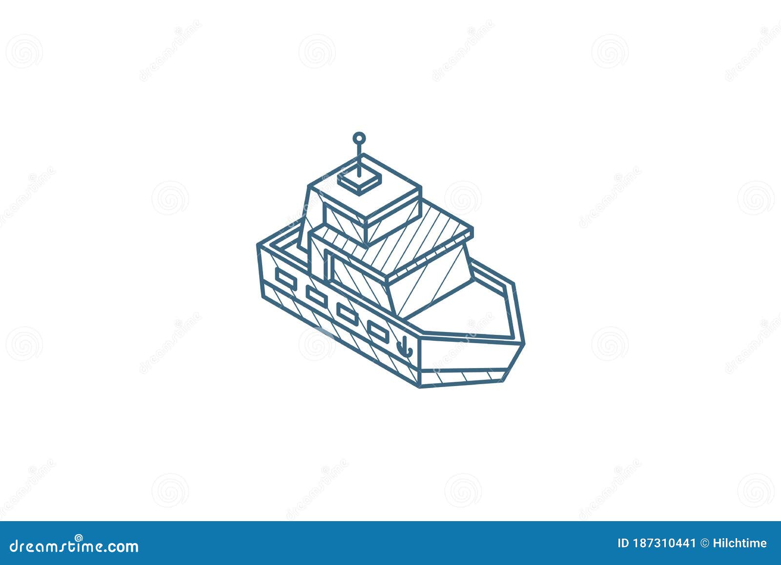 Yacht Boat Isometric Icon. 3d Line Art Technical Drawing. Editable ... Yacht Boat Isometric Icon. 3d Line Art Technical Drawing. Editable ...