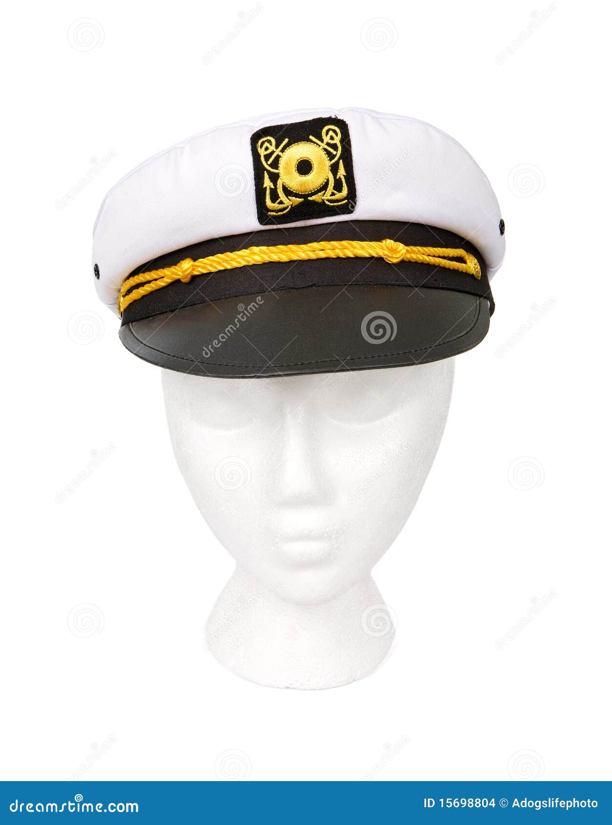 Yacht Captain Hat Isolated with a Clipping Path Stock Photo - Image of ...