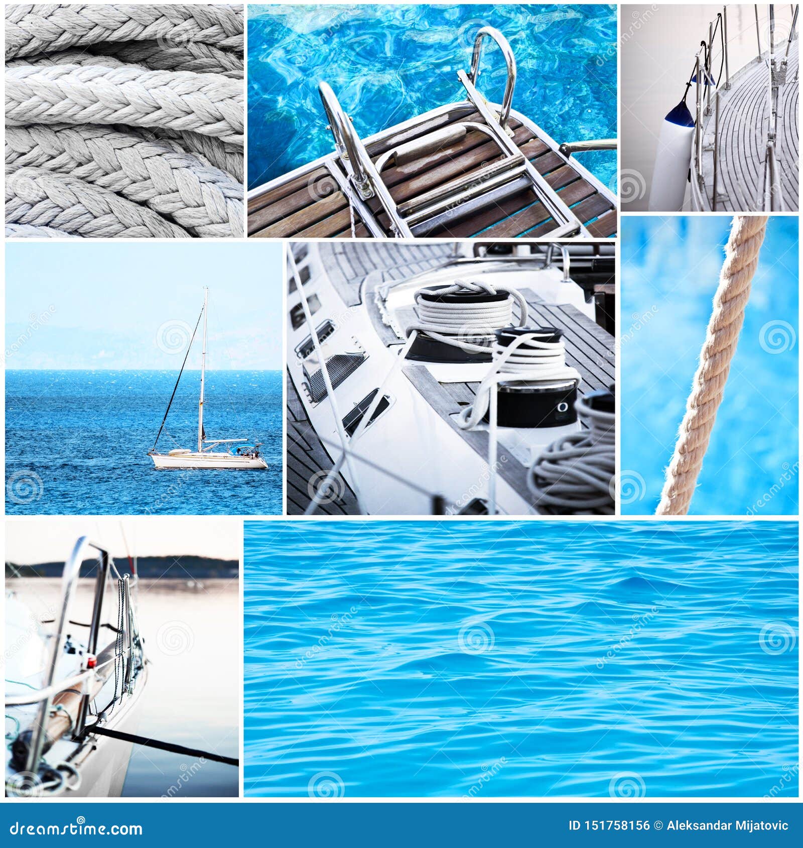 Yacht Collage - Yachting Concept Stock Photo - Image of yachting, knot ...