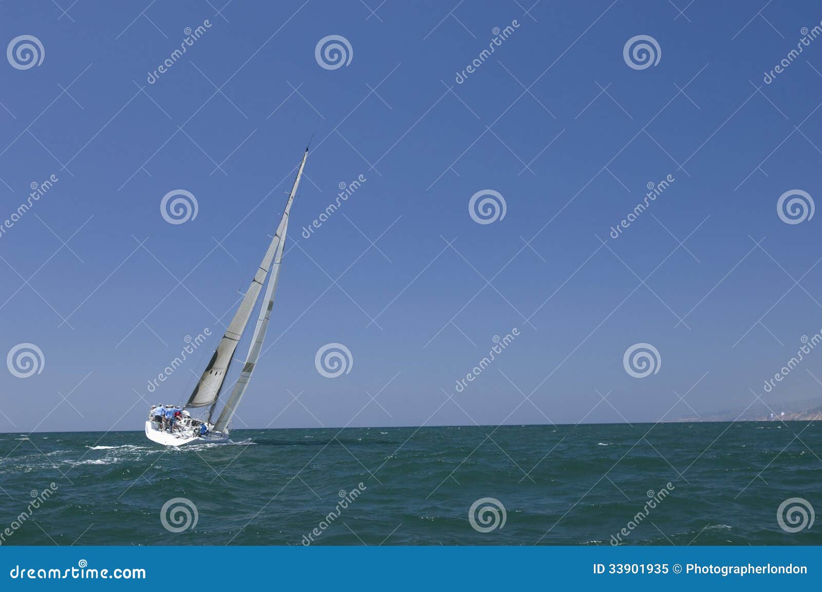Yacht Competes in Team Sailing Event Stock Image - Image of competition ...