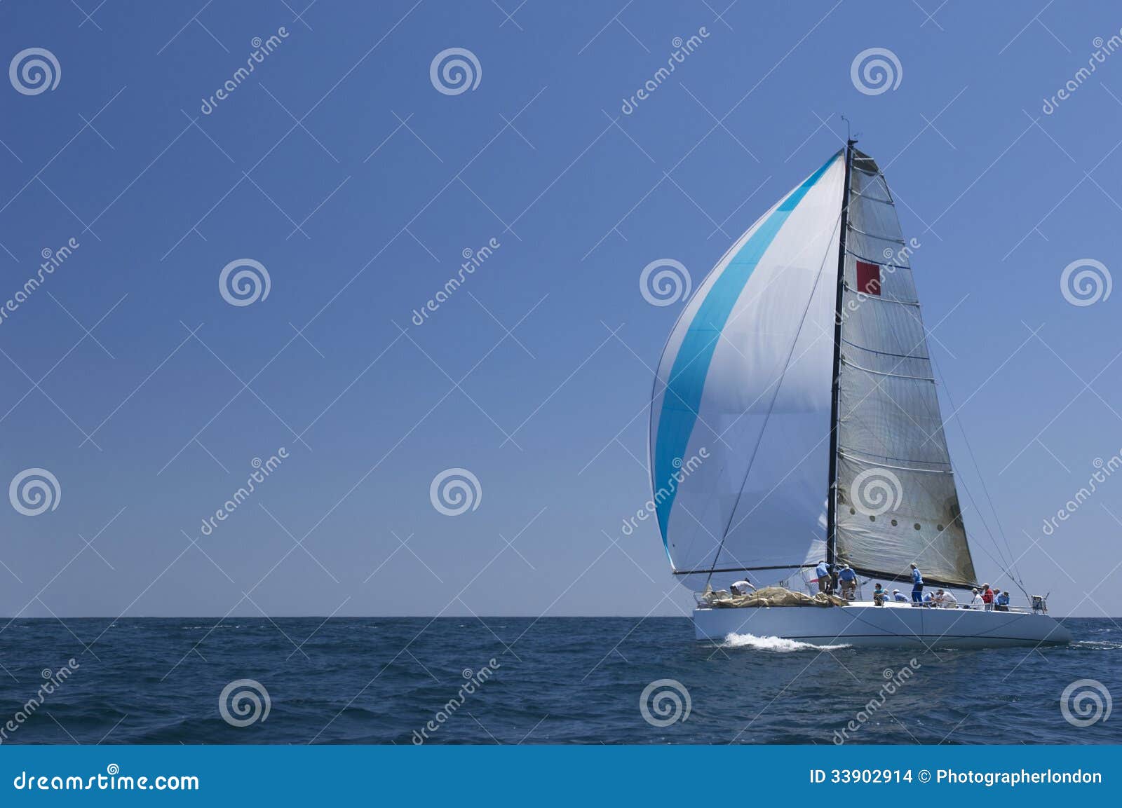Yacht Competes in Team Sailing Event Stock Photo - Image of adverse ...