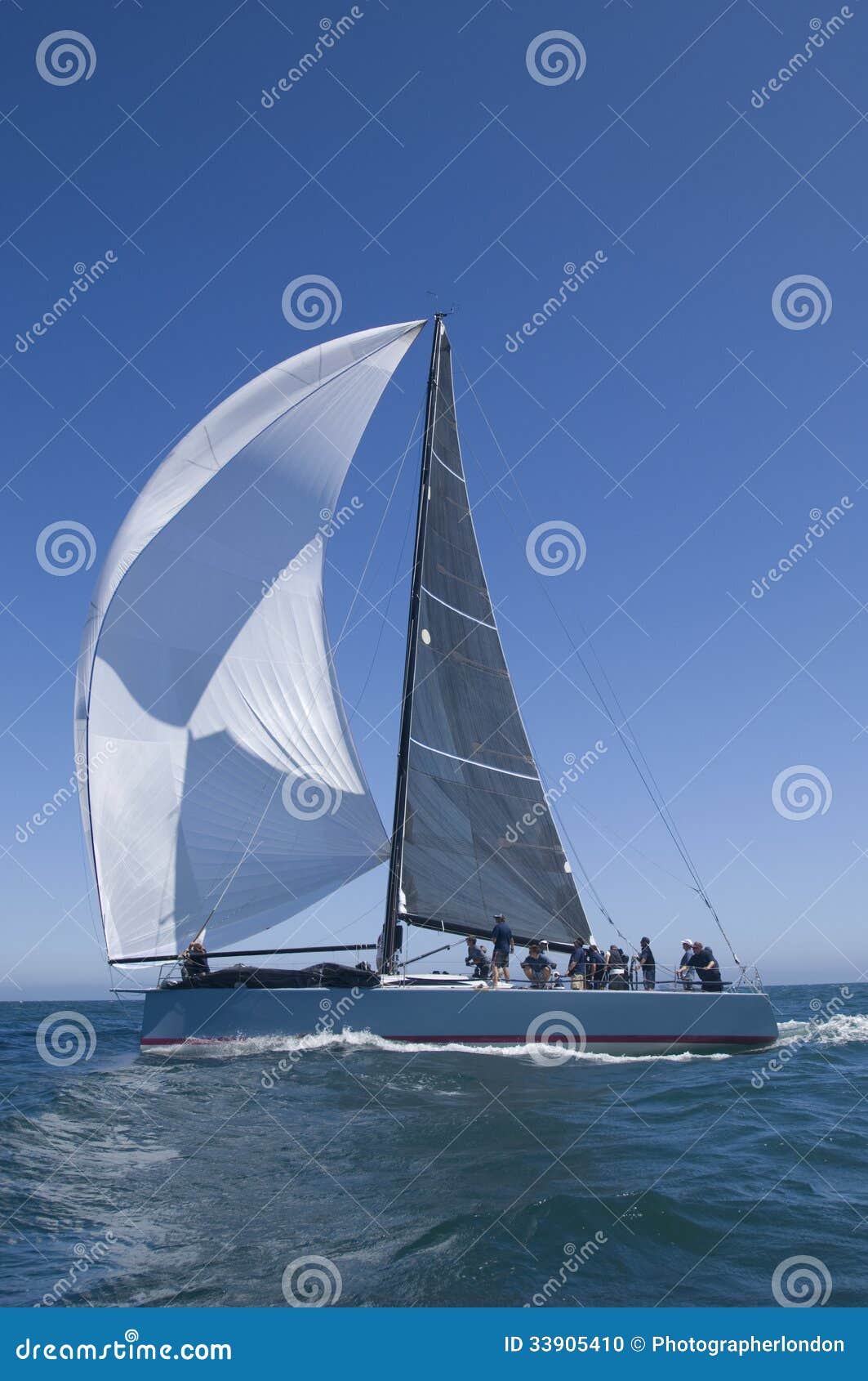 Yacht Competes in Team Sailing Event Stock Photo - Image of adult, sail ...