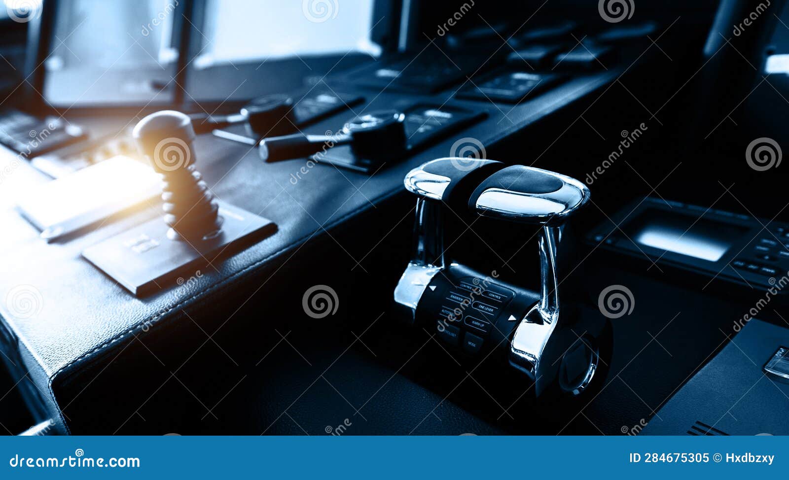 The yacht control panel stock image. Image of marine - 284675305