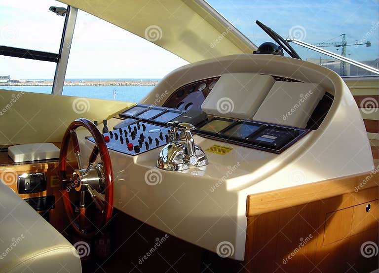 Yacht Control Panel and Dashboard Stock Image - Image of cover ...