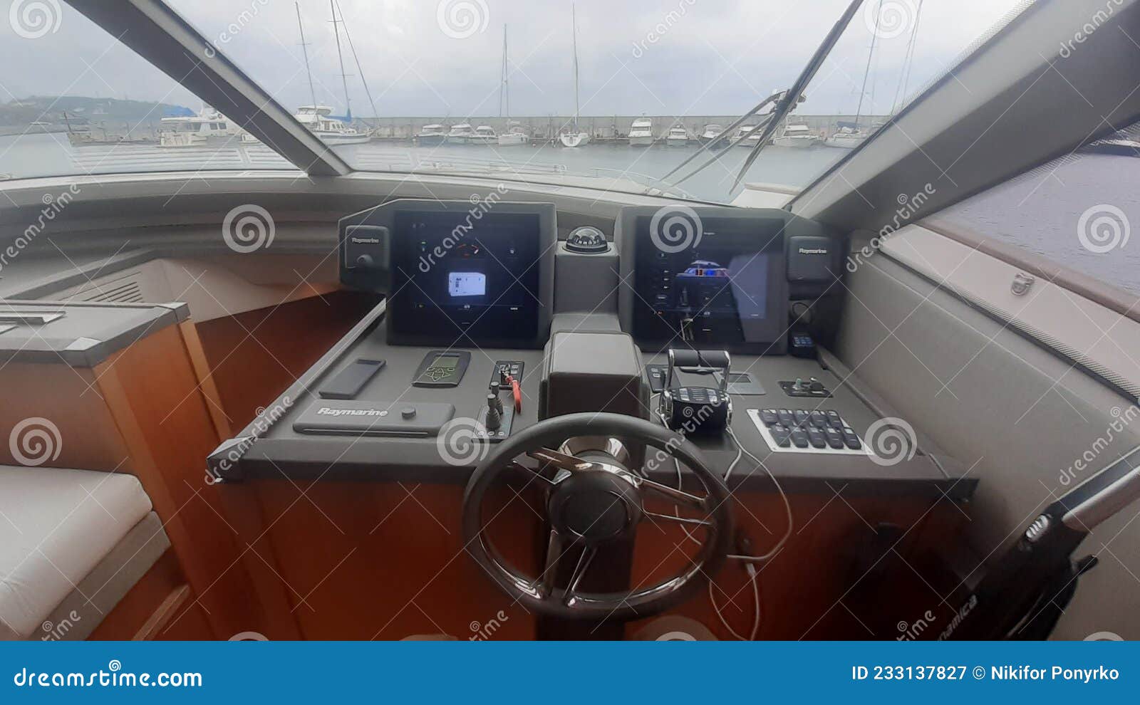 Yacht helm station editorial photography. Image of vehicle - 233137827