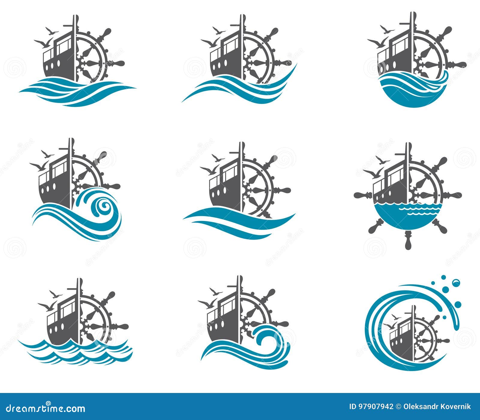 Helm Wheel Icon In Comic Style. Navigate Steer Cartoon Vector ...