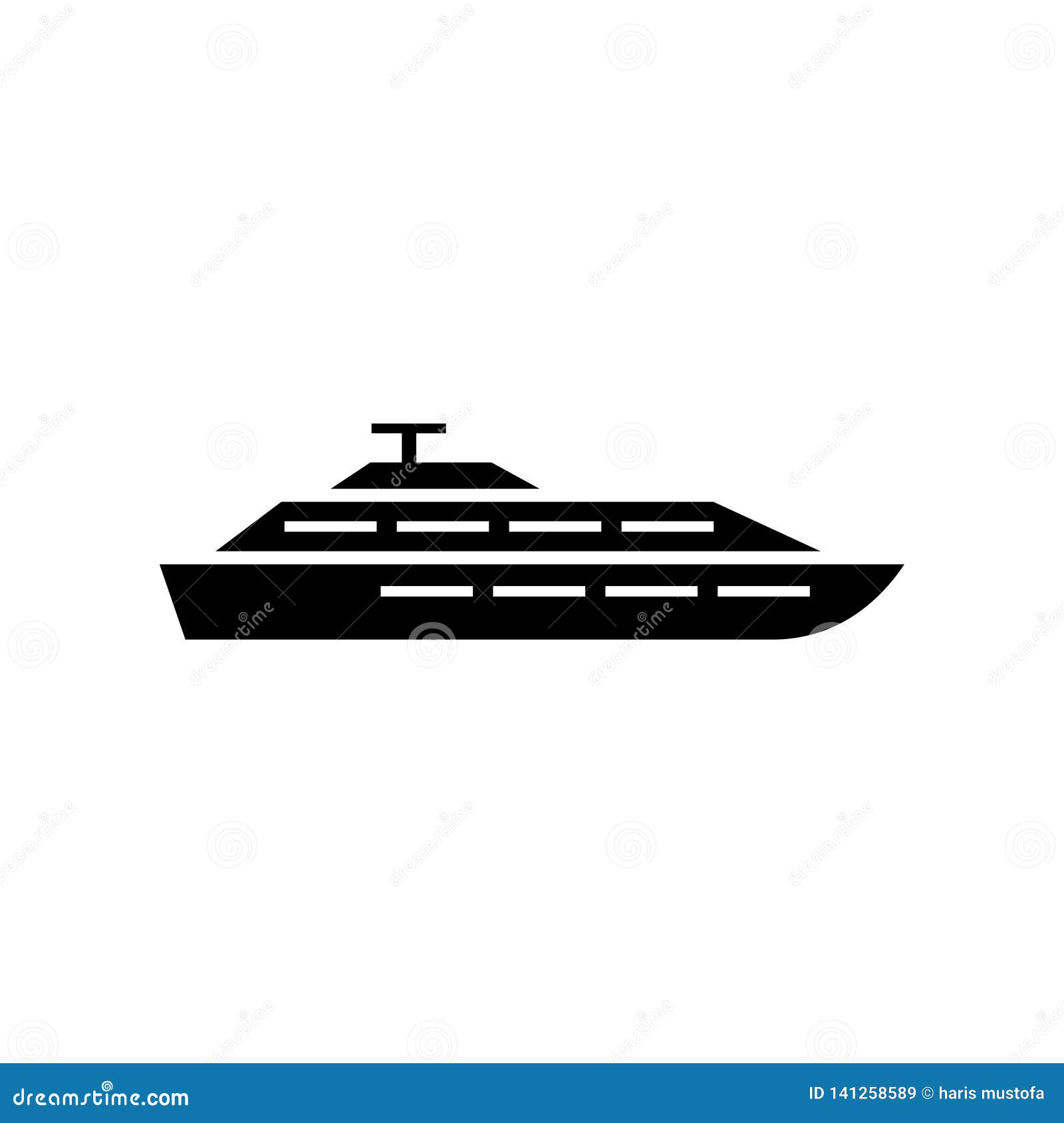 Yacht Icon Design Template Vector Isolated Stock Vector - Illustration ...