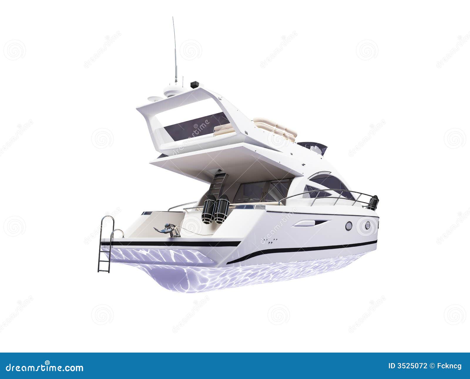 Yacht isolated back view stock illustration. Illustration of travel ...