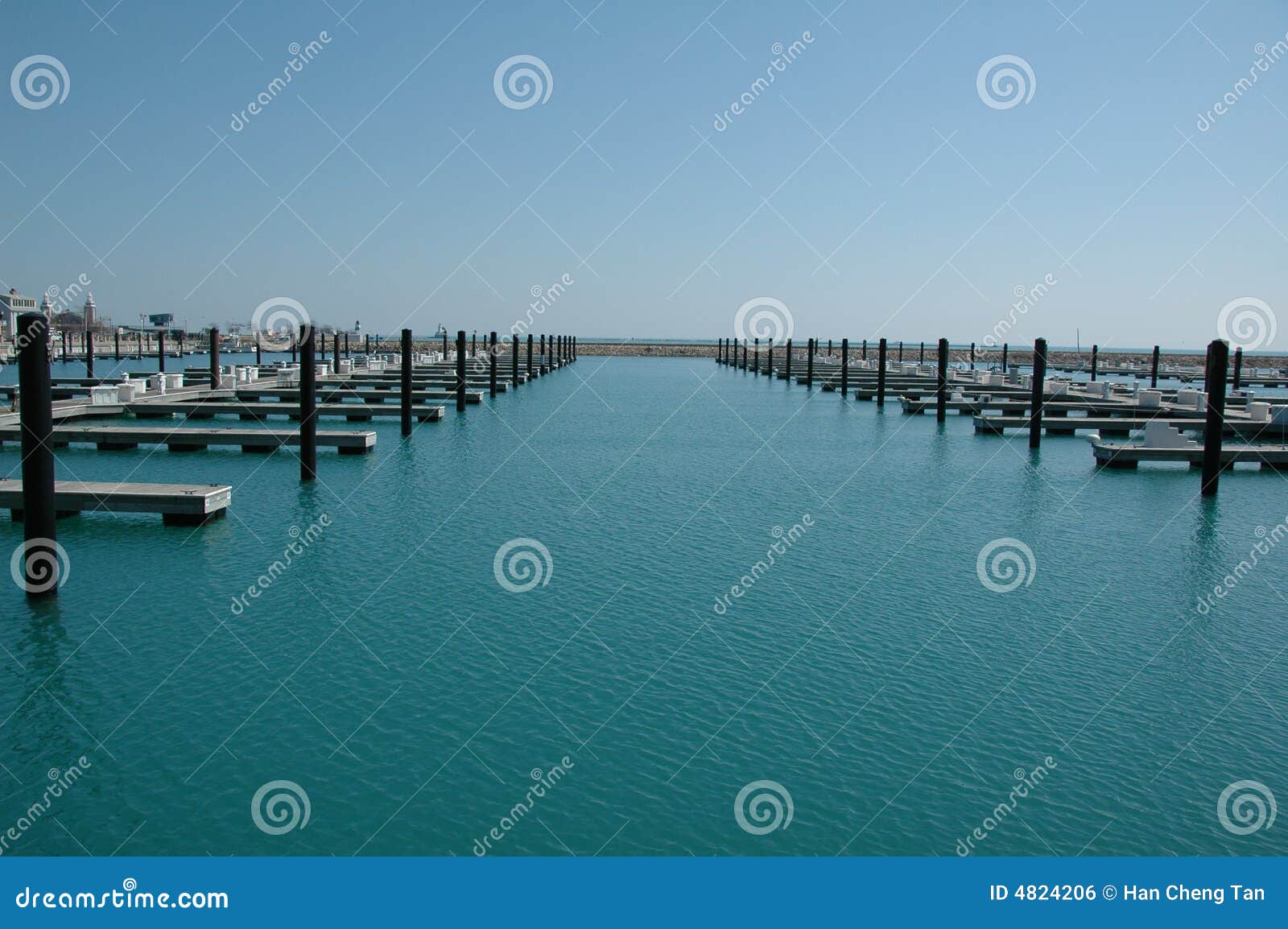 Yacht Jetty at Lake Michigan Stock Photo - Image of natural, morning ...