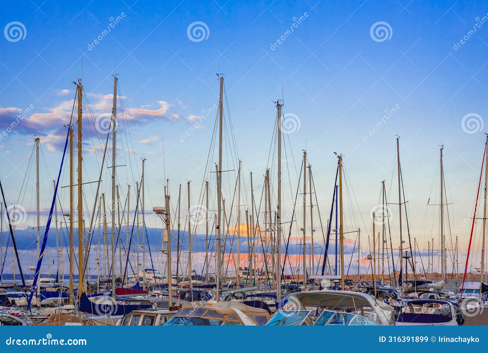 Yacht Masts in the Port of Larnaca Stock Image - Image of harbor ...