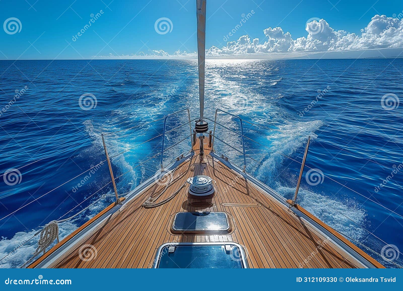 Yacht Open Deck, Modern and Luxury Equipped with Navigation Dashboard ...