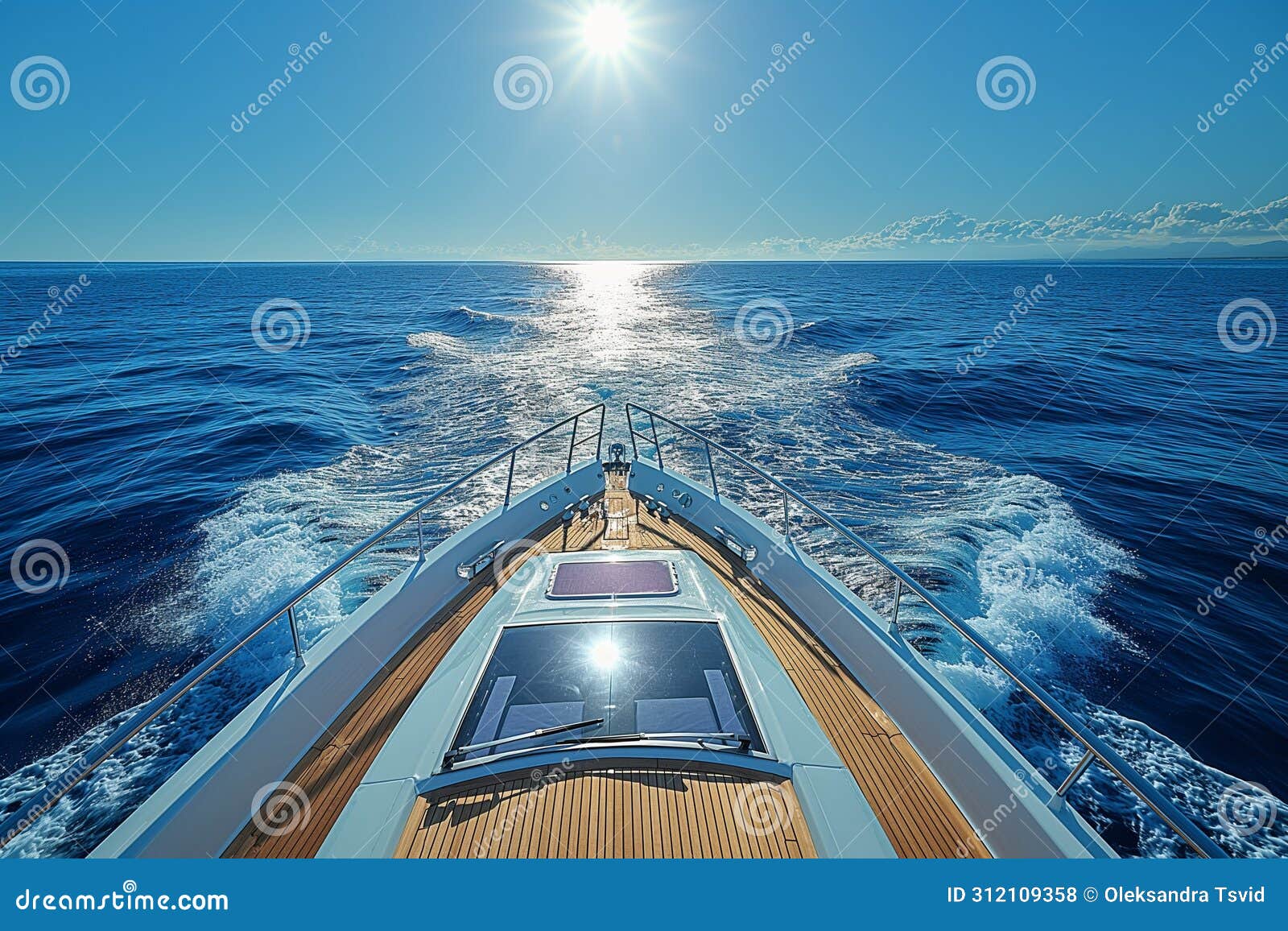 Yacht Open Deck, Modern and Luxury Equipped with Navigation Dashboard ...