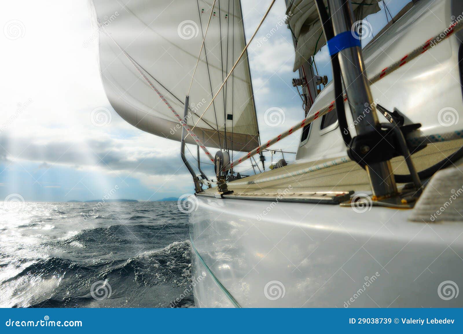 Yacht in the open sea stock image. Image of blue, marine - 29038739