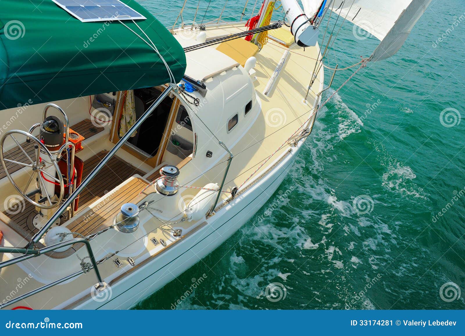 Yacht in the open sea stock image. Image of boating, freedom - 33174281