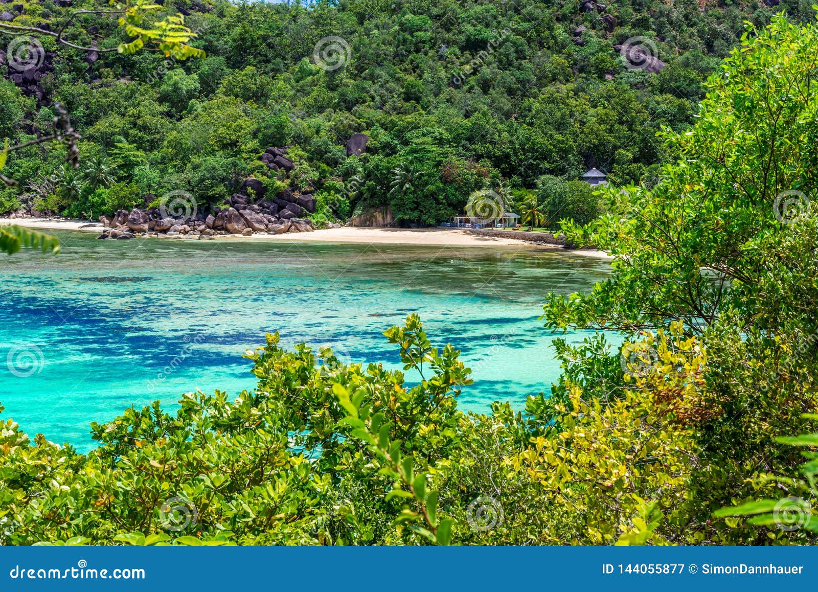 Seychelles, Praslin Island, Anse La Farine Beach Royalty-Free Stock ...