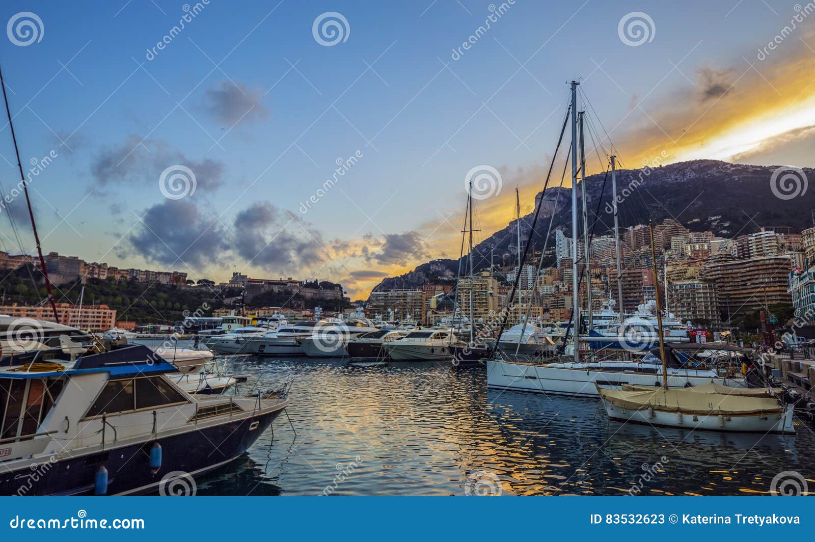 Yacht port in Monaco editorial stock photo. Image of coast - 83532623