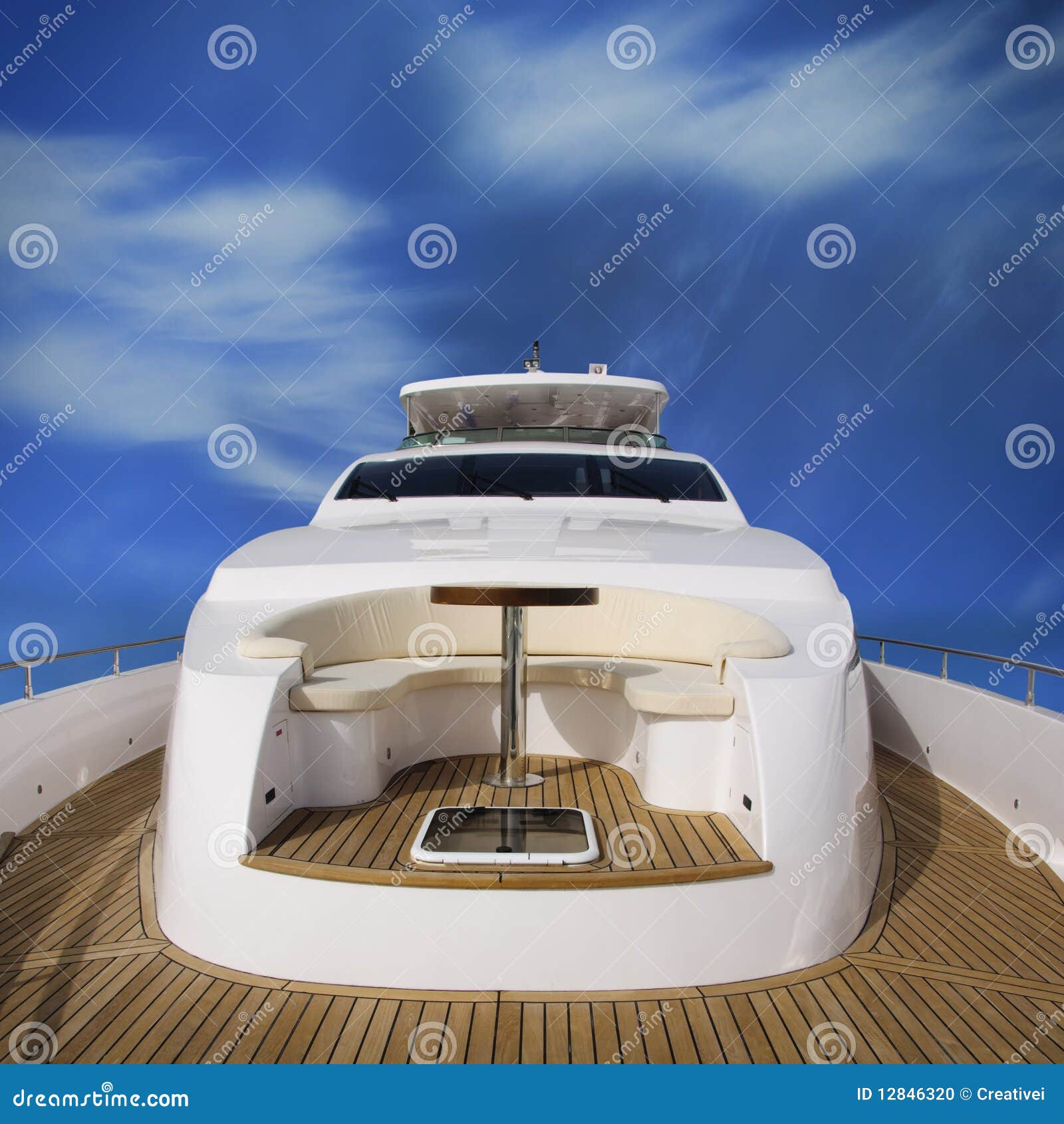 Yacht rear view stock photo. Image of yachts, path, sail - 12846320