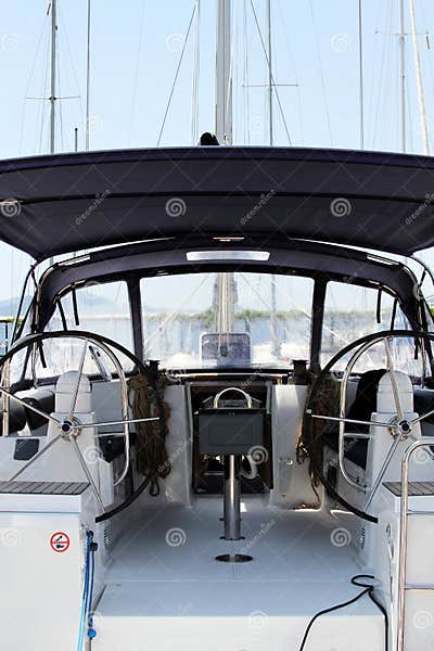 Yacht, rear view stock image. Image of leisure, sailboat - 27463745
