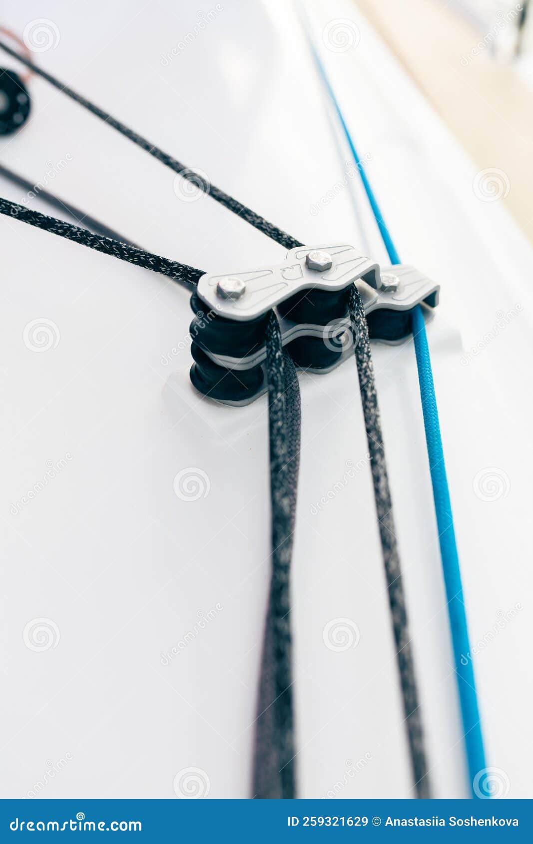 Yacht Rigging, Ropes and a System of Blocks. Stock Image - Image of ...