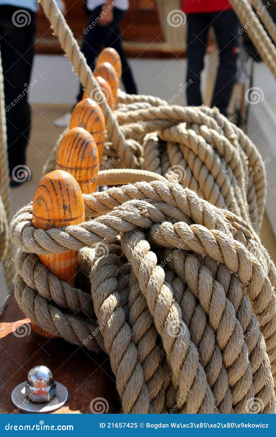 Yacht ropes stock image. Image of knot, brown, rest, equipment - 21657425