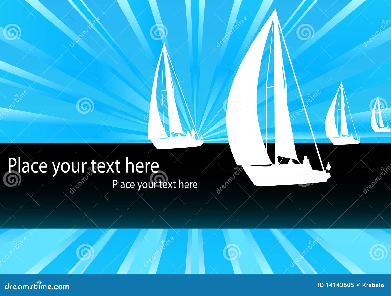 Yacht - Sailing Boat Regatta Background Stock Vector - Illustration of ...