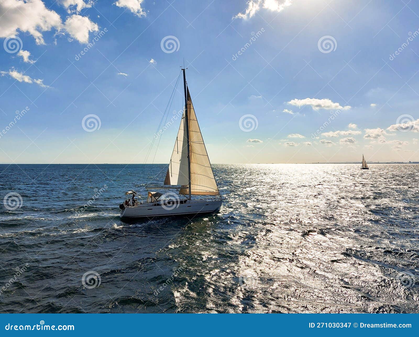 The Yacht Sails on the High Seas Stock Image - Image of nautical ...