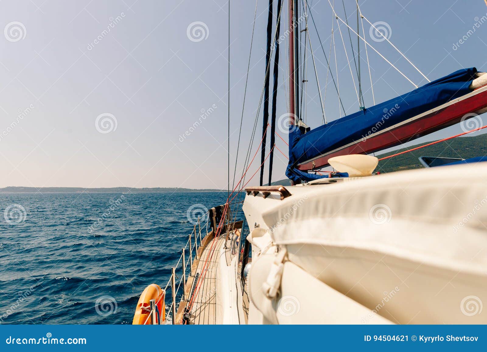 Yacht in Sea with Beautiful View Stock Image - Image of marine, cruise ...