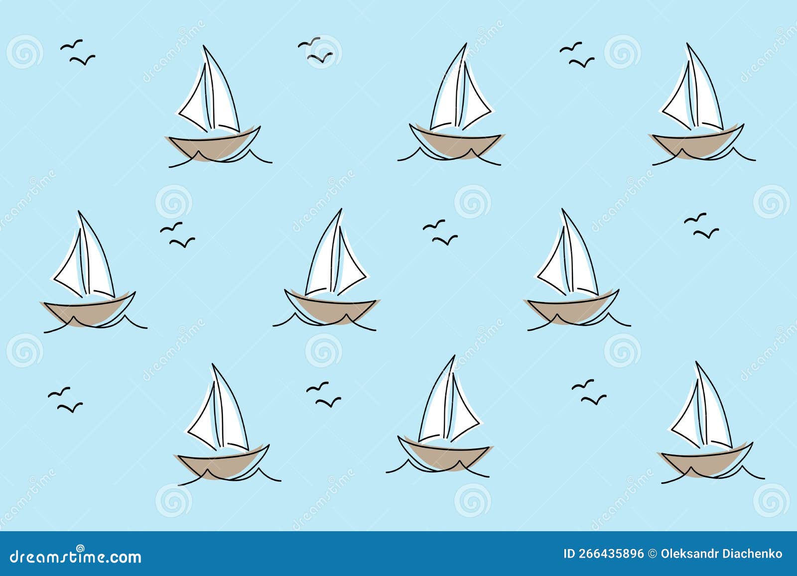 Yacht Ship Boat Marine Background Texture Vector Illustration Stock ...