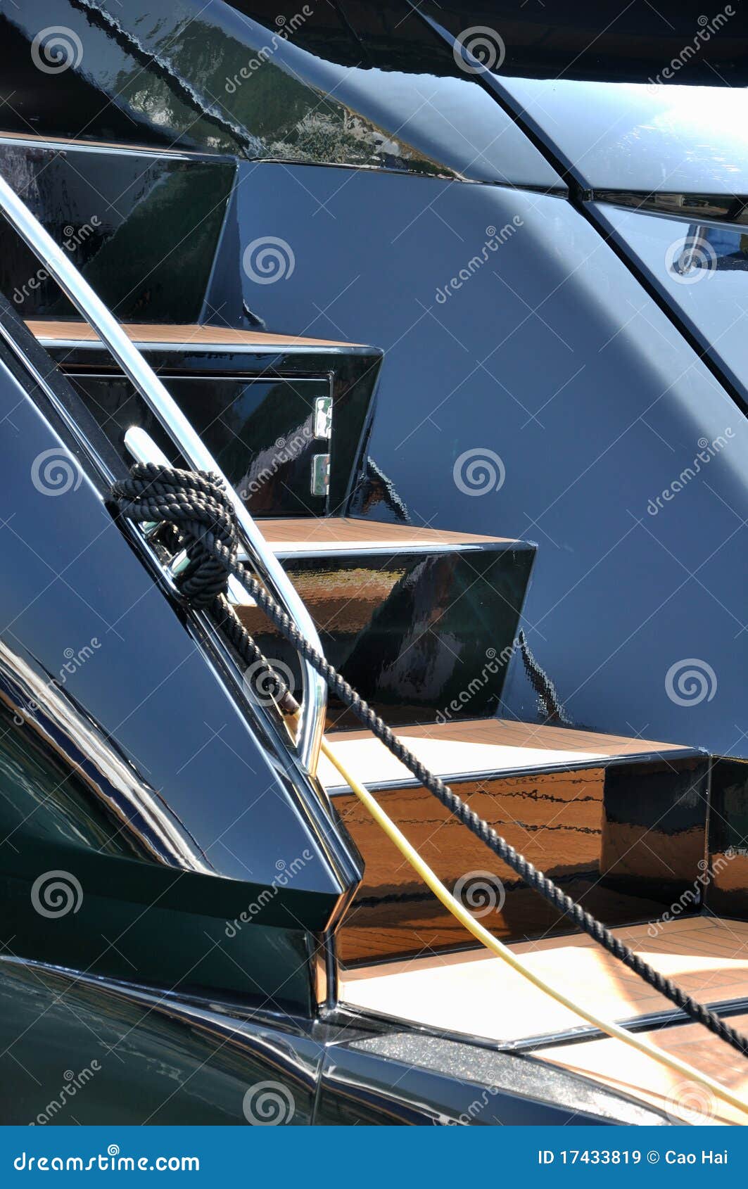 Yacht stair stock image. Image of approach, stair, water - 17433819