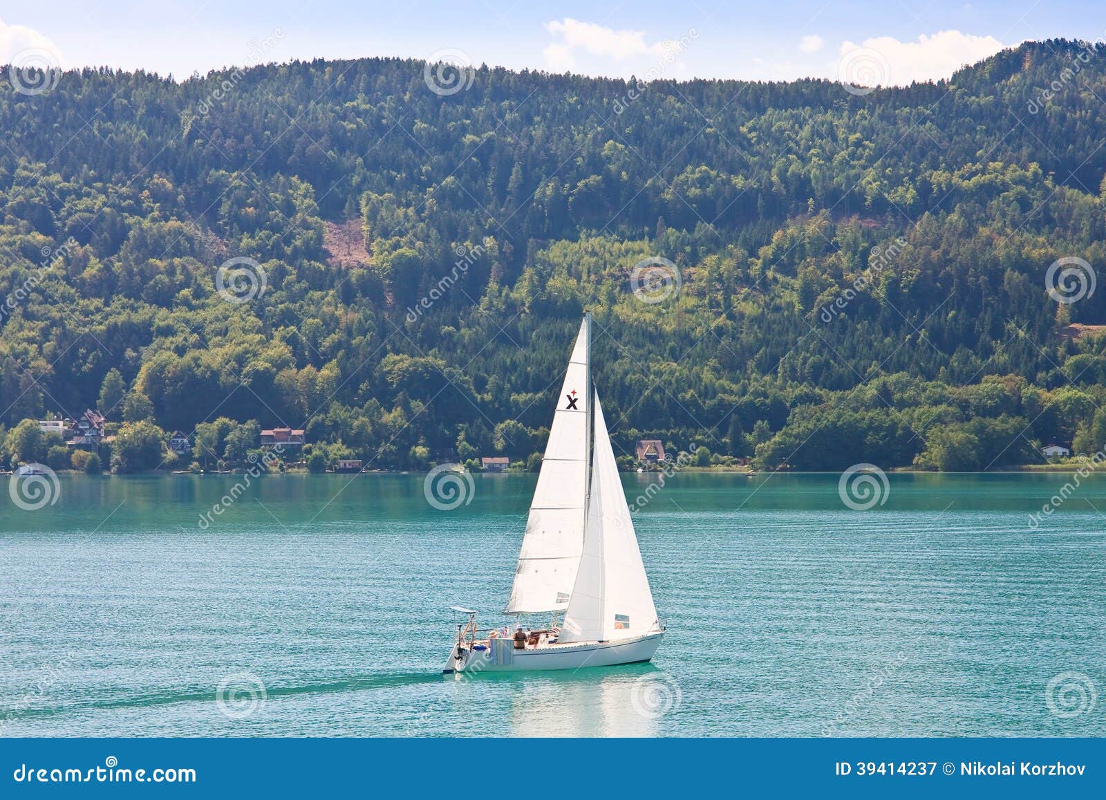 Yacht .Worthersee. Austria editorial photography. Image of velden ...