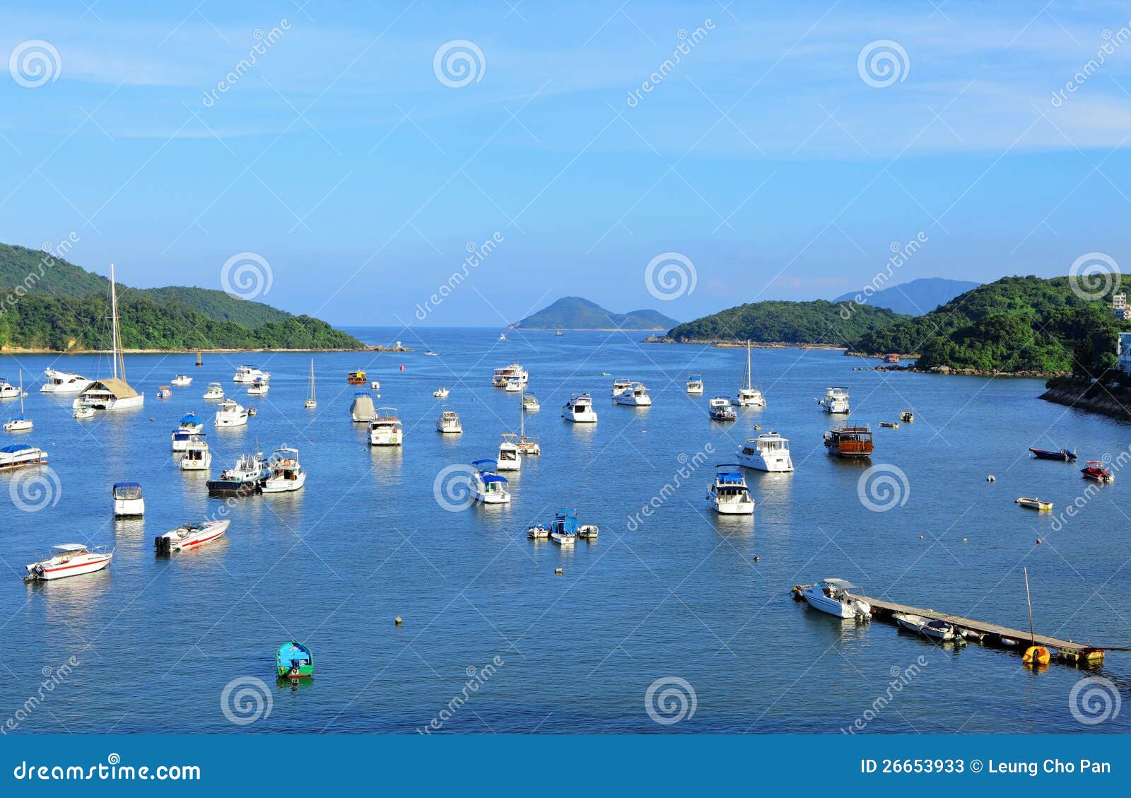 Yachts in bay stock image. Image of coast, blue, outdoor - 26653933