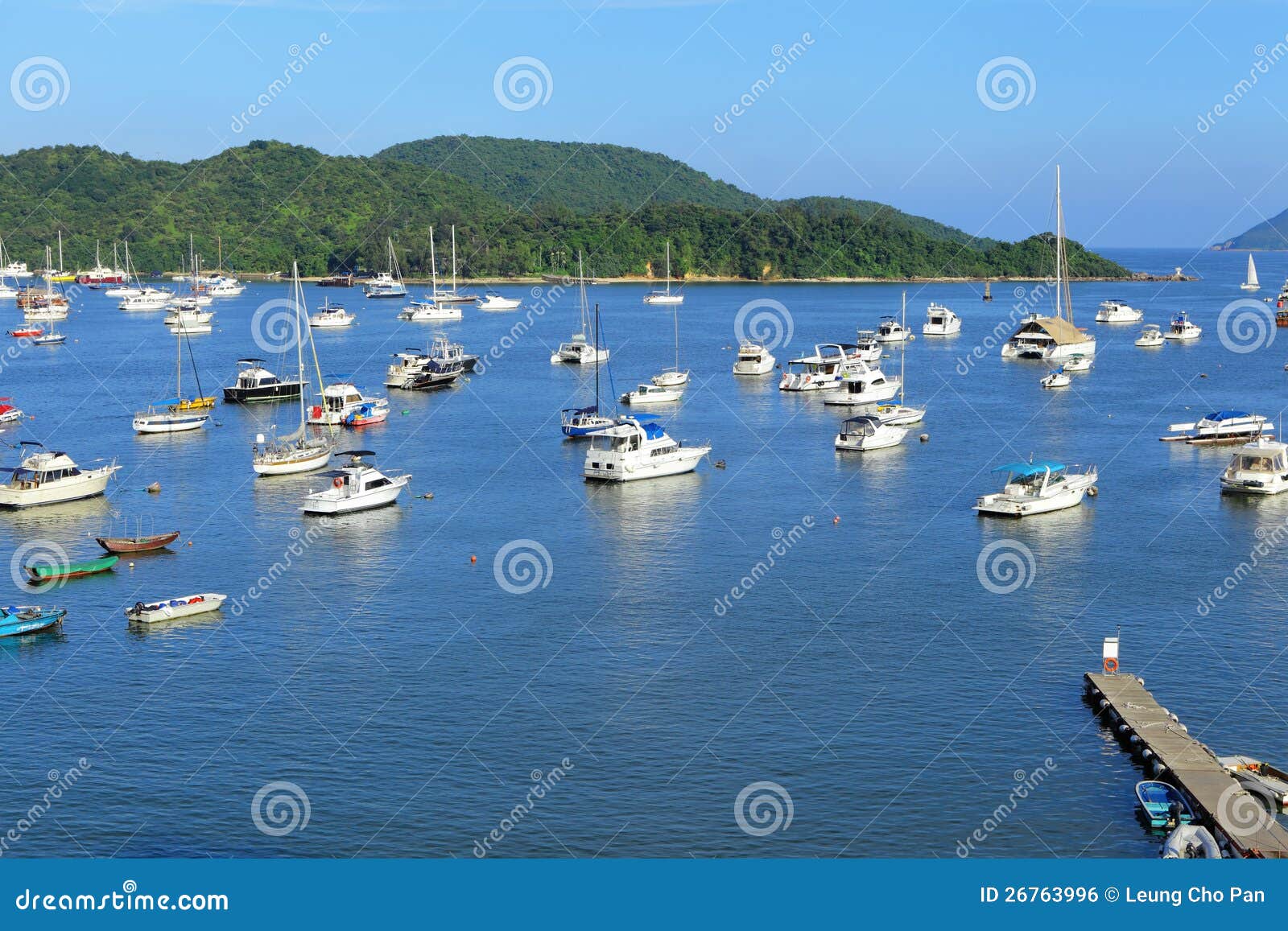 Yachts in bay stock photo. Image of blue, leisure, summer - 26763996