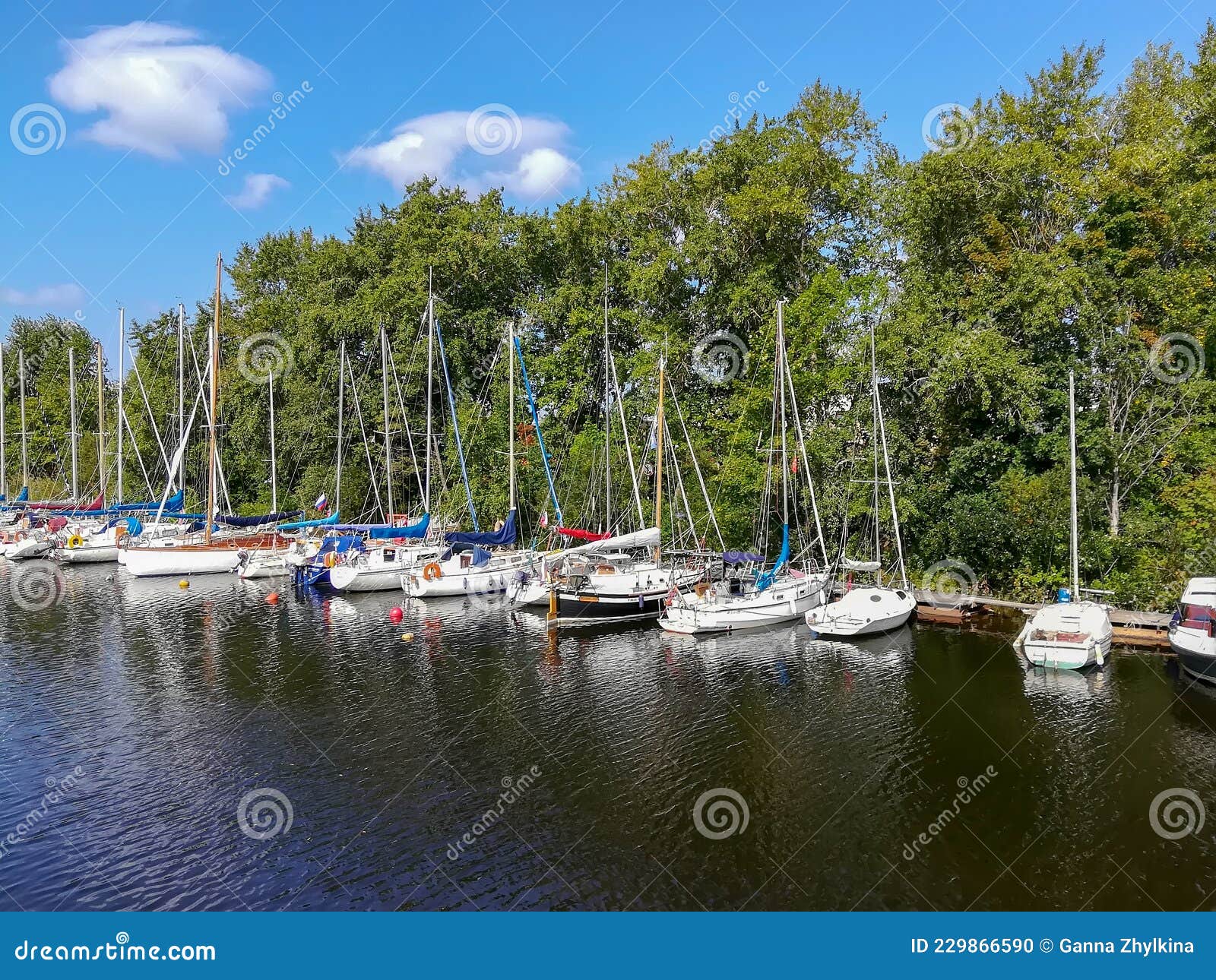 Yachts at berth stock photo. Image of yachts, sailboat - 229866590
