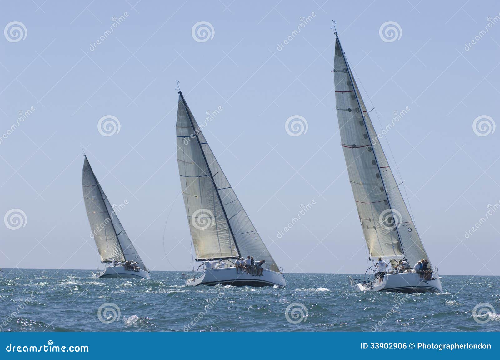 Yachts Compete in Team Sailing Event Stock Photo - Image of regatta ...