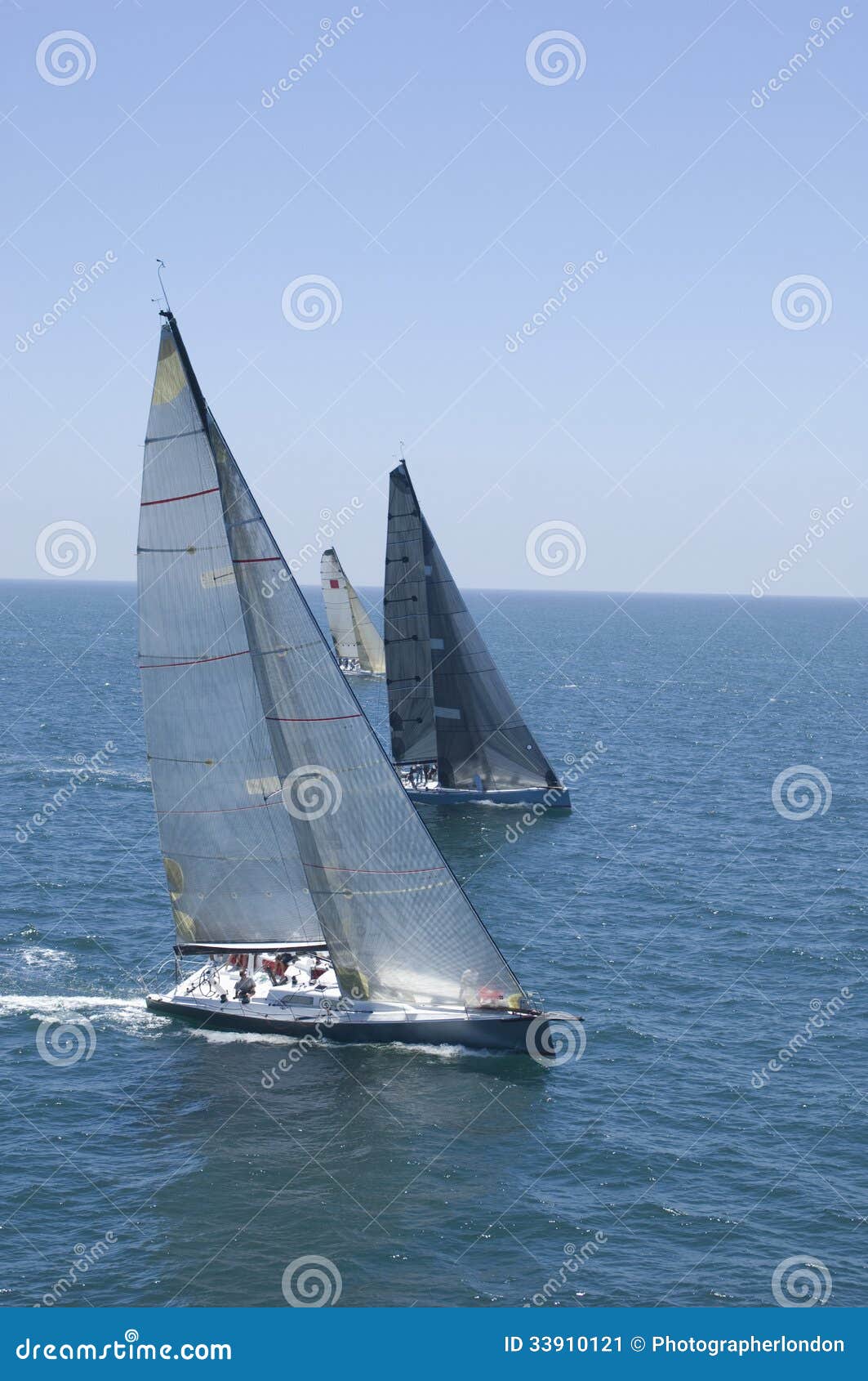 Yachts Compete in Team Sailing Event Stock Image - Image of copyspace ...
