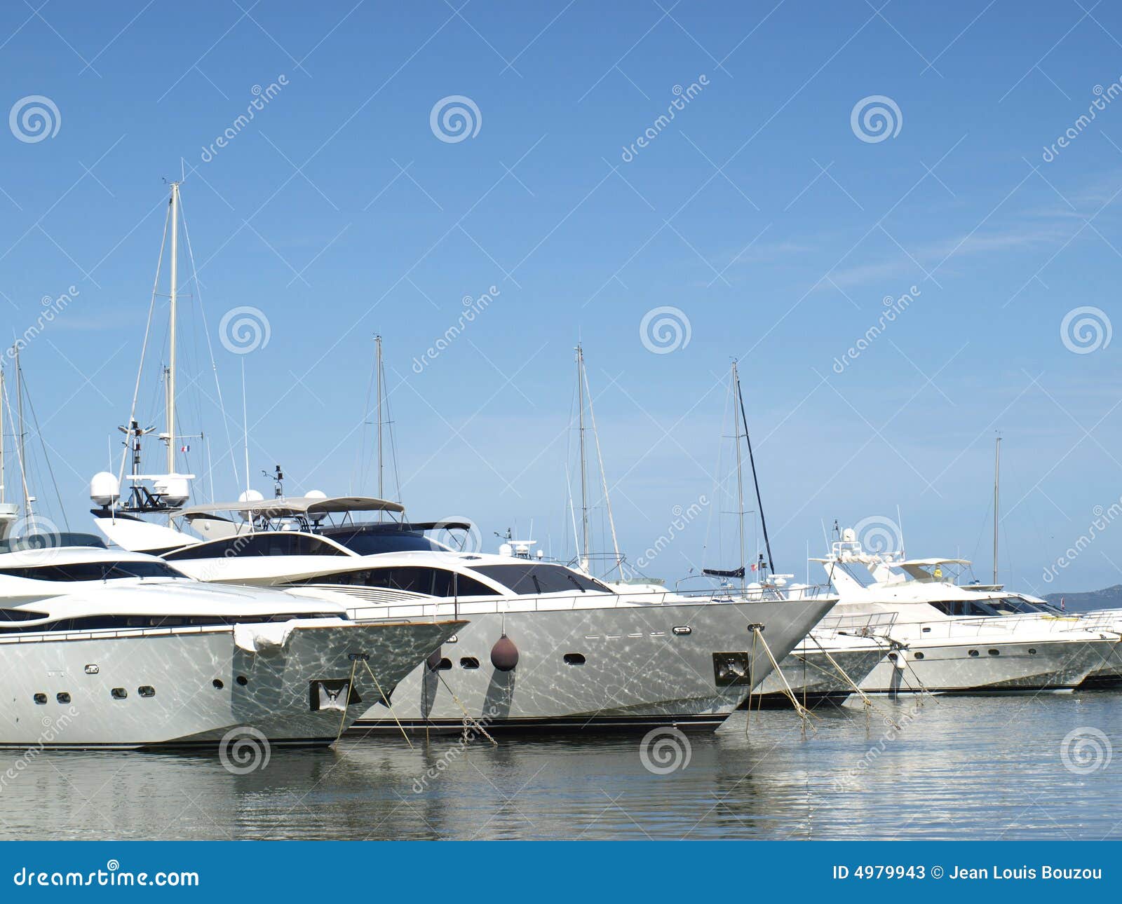 Yachts in French Riviera Harbor Stock Image - Image of french, boats ...