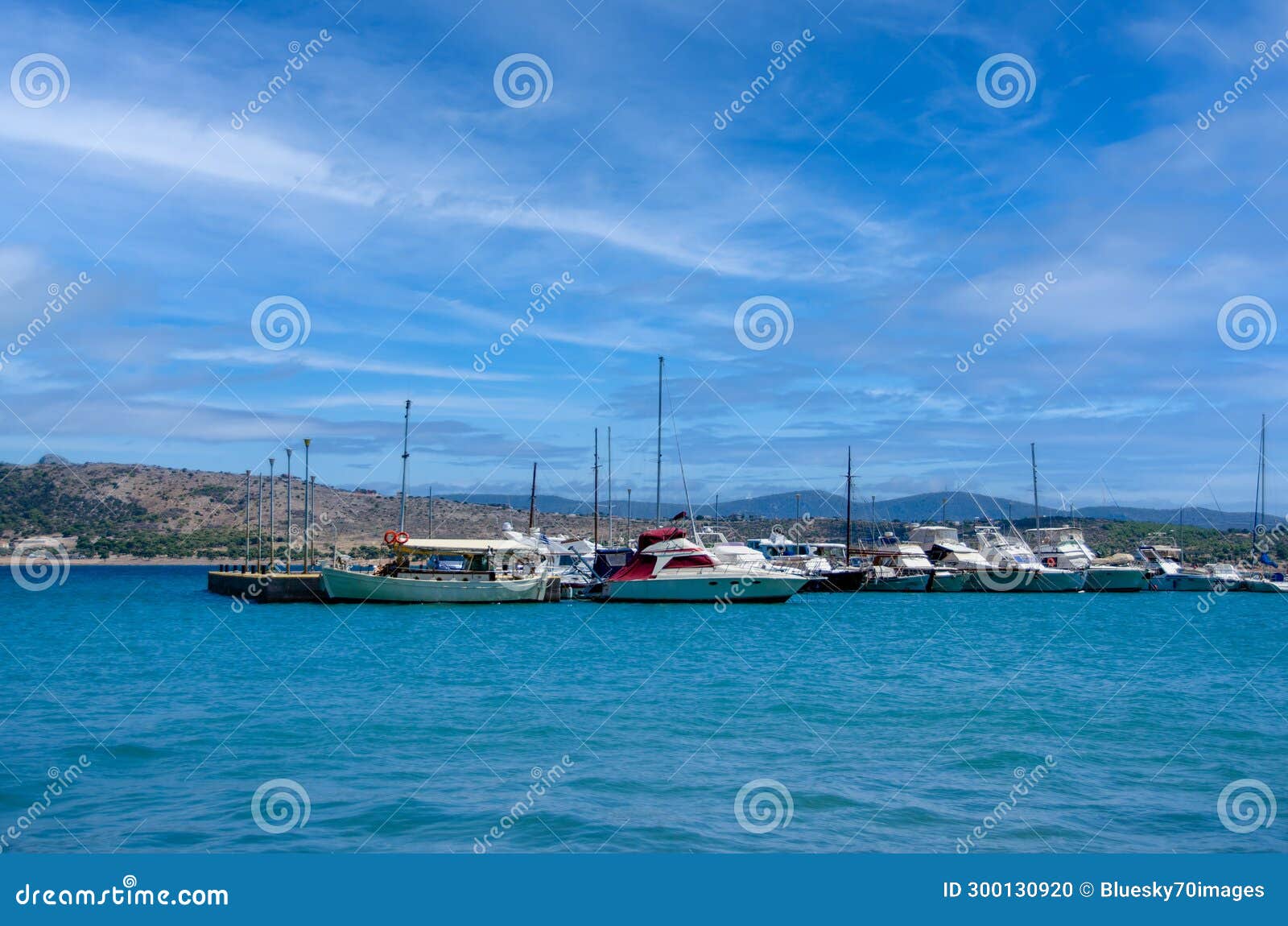 Yachts in the Harbor of Megalo Pefko Stock Photo - Image of speed ...